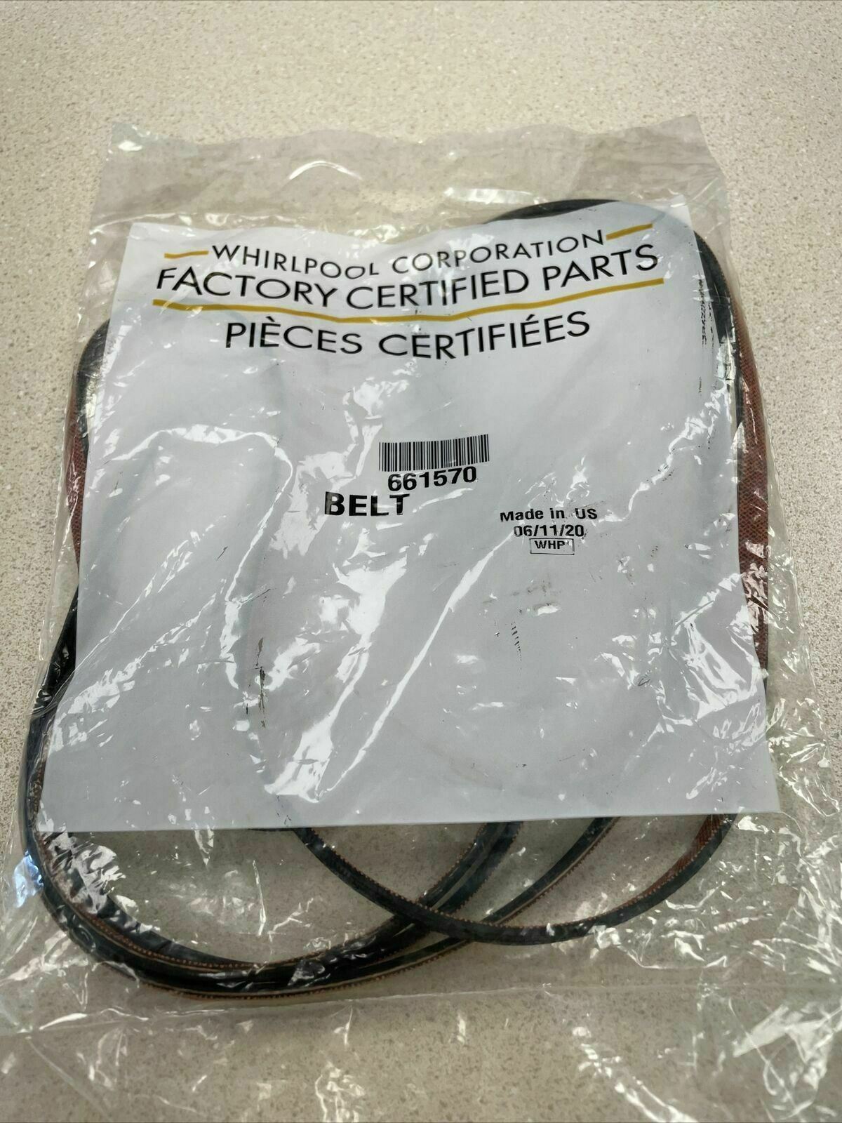 New Genuine OEM Whirlpool Dryer Drum Belt 661570V 661570 | eBay