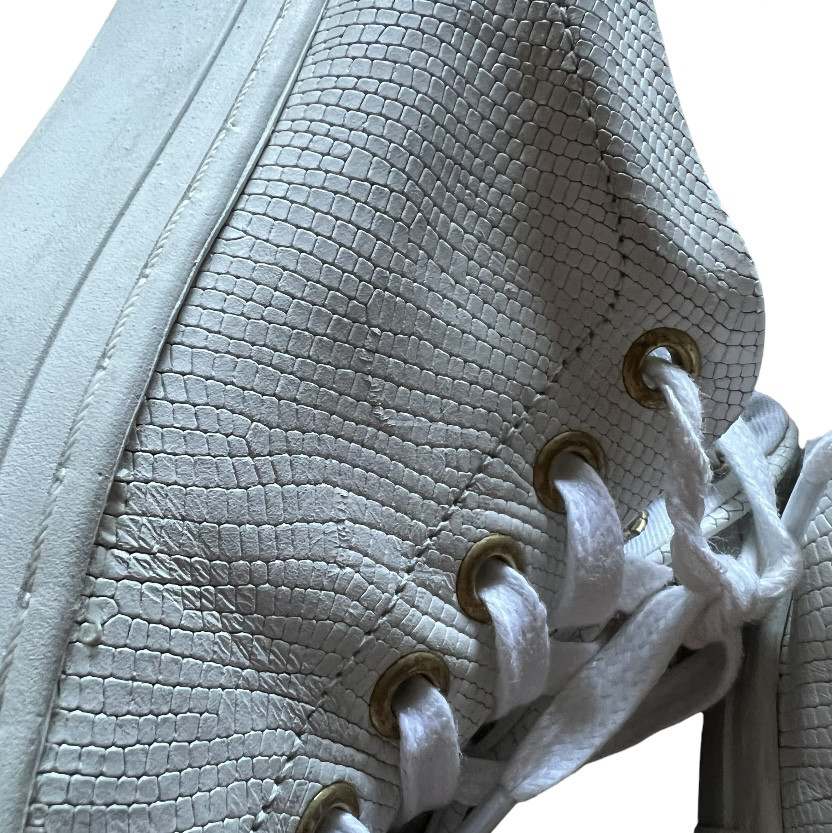 Kurt Geiger white alligator leather sneakers athletic… - Gem