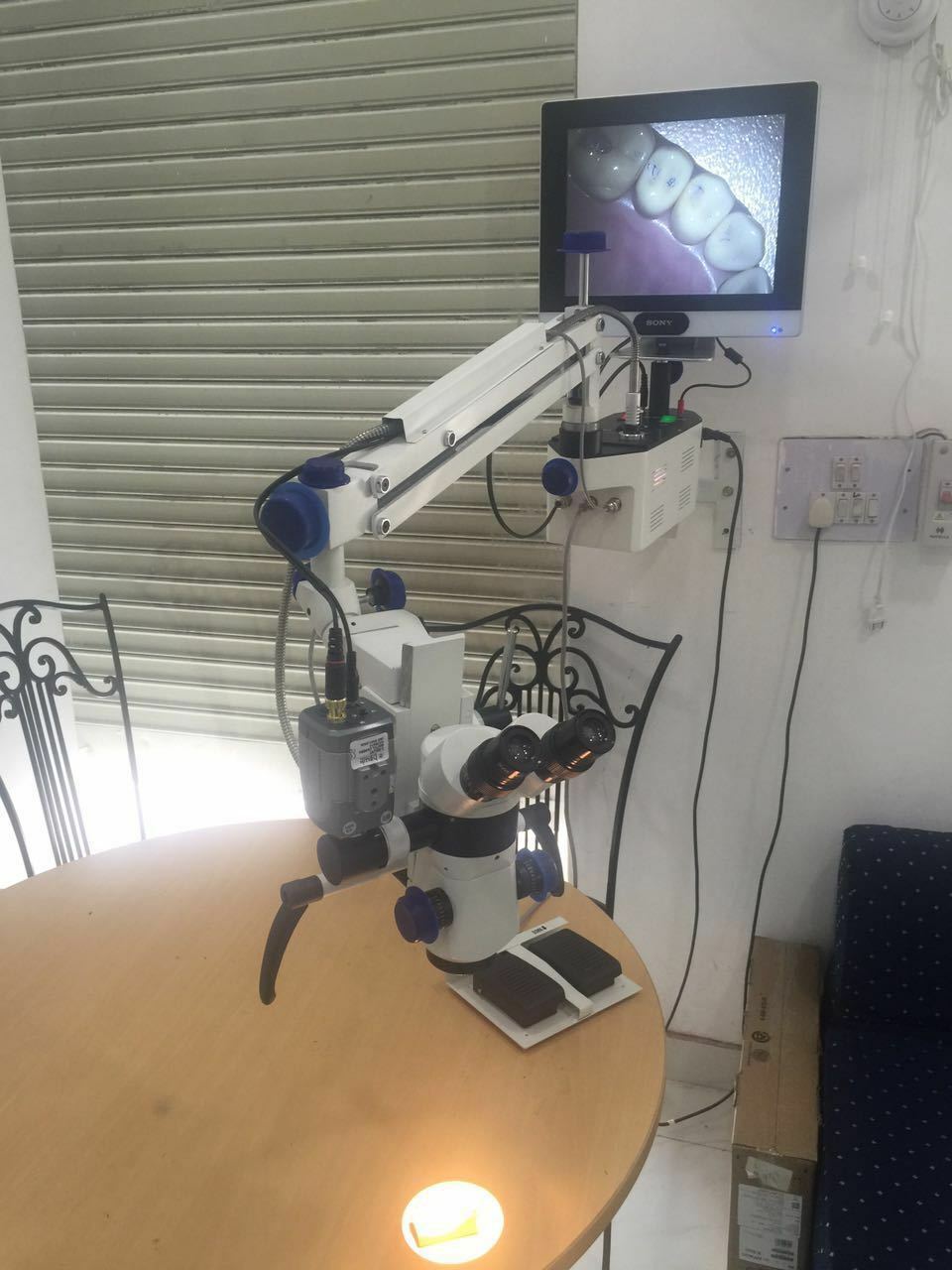 Surgical Operating Portable Wall Mount 3 Step LED Ophthalmic Microscope ...