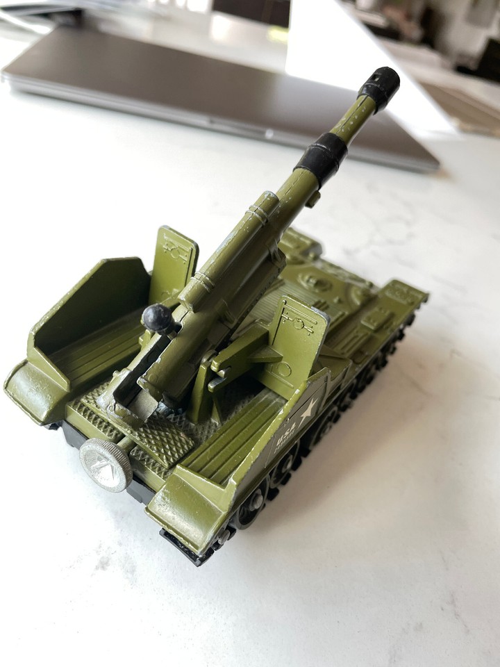 Vintage 70s Dinky Toys 155 MM Mobile Gun US Army No. 654 | eBay