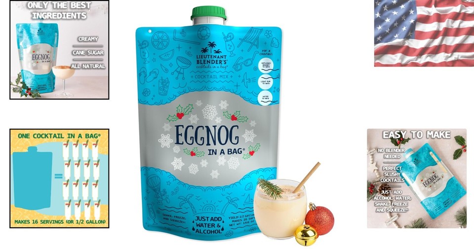 All-Natural Creamy Eggnog Drink Mix - 16 Servings for Festive ...