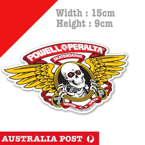 POWELL PERALTA WINGED RIPPER Skull Skateboarding Logo Sticker | eBay ...