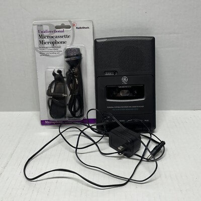 GE 3-5027 Cassette Recorder And RadioShack Unidirectional Microphone | eBay