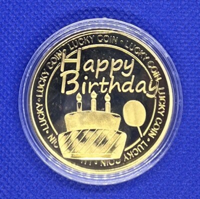 Happy Birthday Lucky Coin Gold | eBay