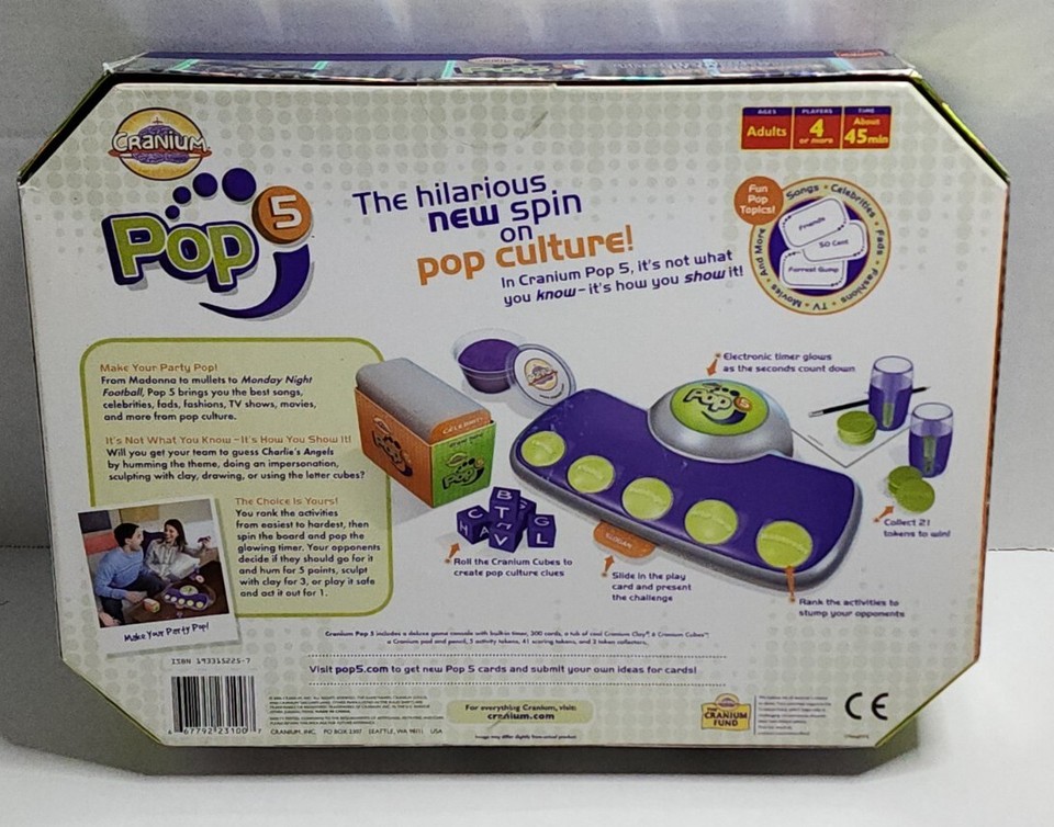 CRANIUM POP 5 ADULT POP CULTURE TRIVIA CONSOLE BOARD GAME BRAND NEW | eBay