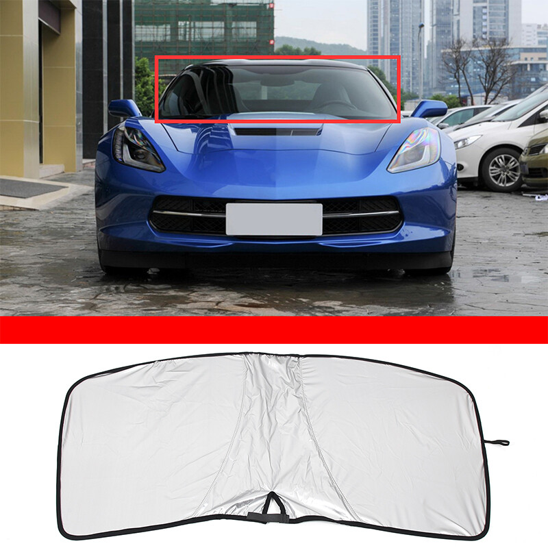 For Corvette C7 2014-19 Windshield Sunshade Sunshade Anti-UV Sun Visor ...
