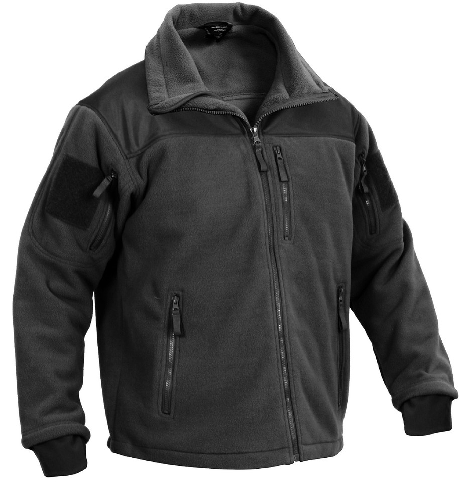 Special Ops Tactical Fleece Jacket - Rothco Mens Black or Brown Spec ...