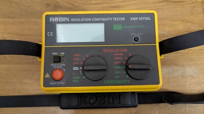 ROBIN KMP-3075DL Continuity and Insulation Tester. Unit and Battery ...