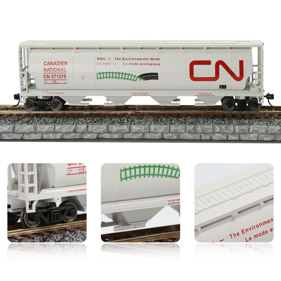 Evemodel Trains HO Scale 1:87 Cylindrical Covered Grain Hopper Car ...