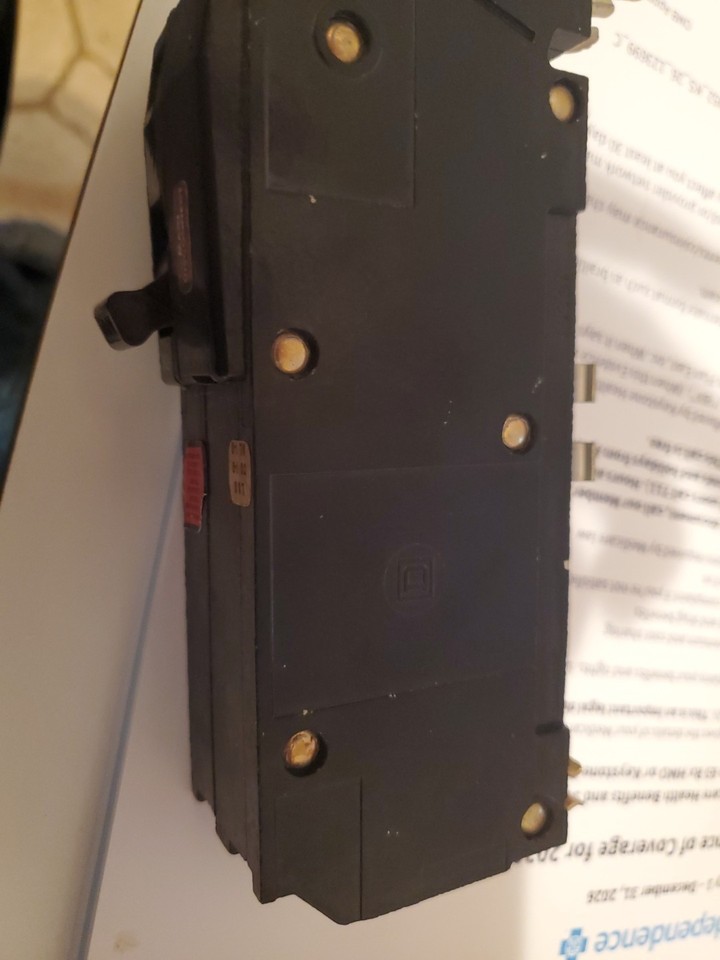 SQUARE D 2-POLE 100-AMP BREAKER Q12100TF 120/240 VOLT TOP FEED SHIPS ...