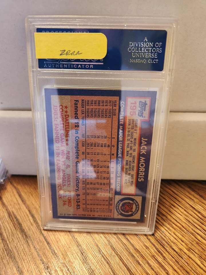 1984 Topps #195 Jack Morris PSA 10 | eBay