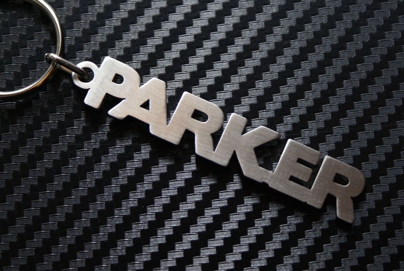 PARKER Keyring Keychain Key Fob Stainless Steel Name Gift | eBay
