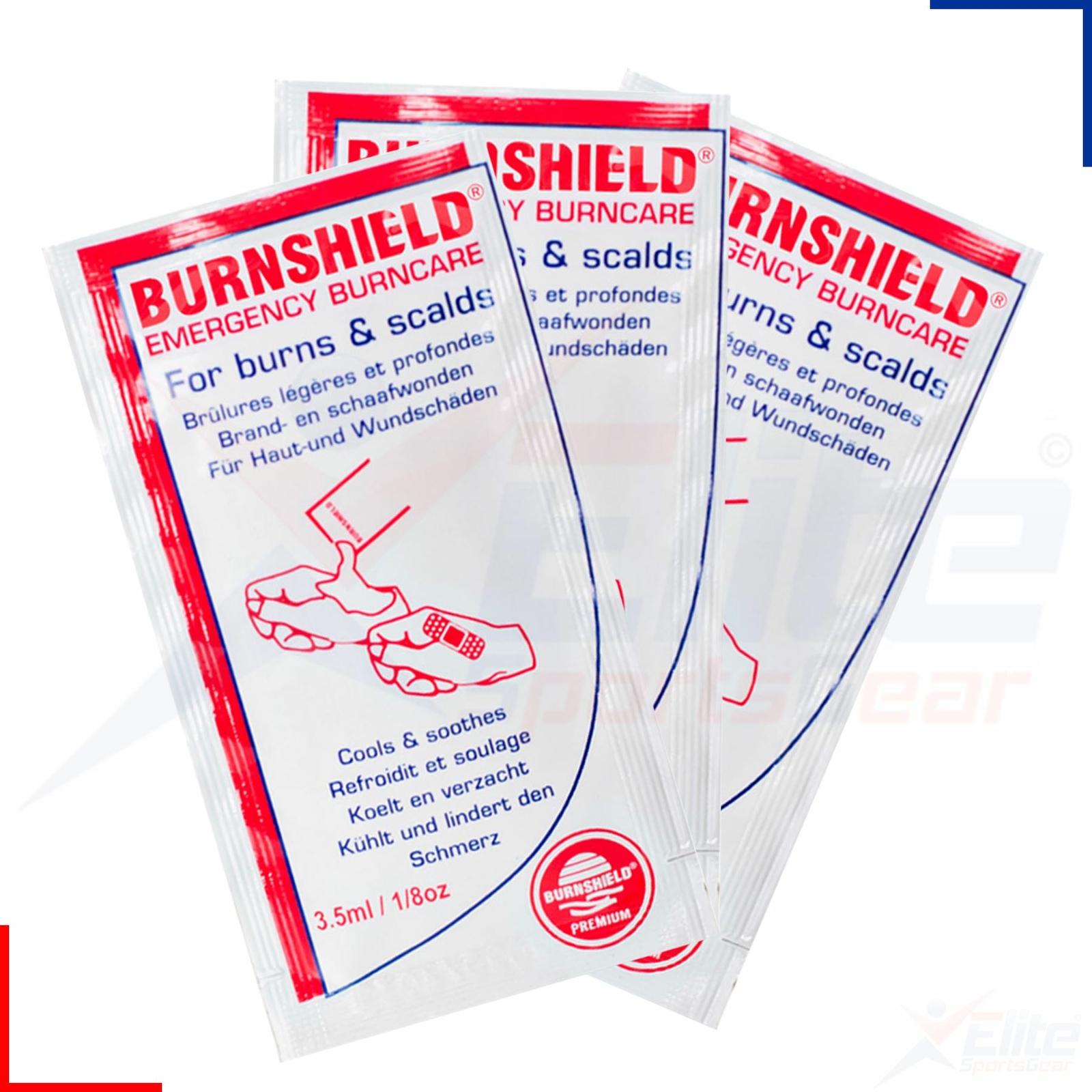 Burnshield Burn Blot Hydrogel Gel Sachets 3.5g - Burns/Scald Emergency ...