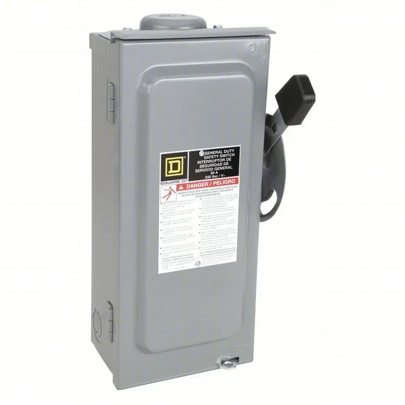 Square D D322N 60A Single Throw Fusible Safety Disconnect Switch 240VAC ...