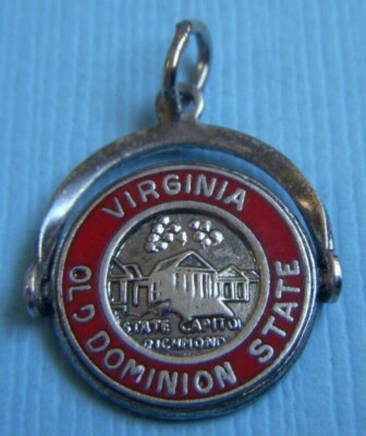Vintage Virginia Old Dominion State Richmond spinner sterling charm | eBay