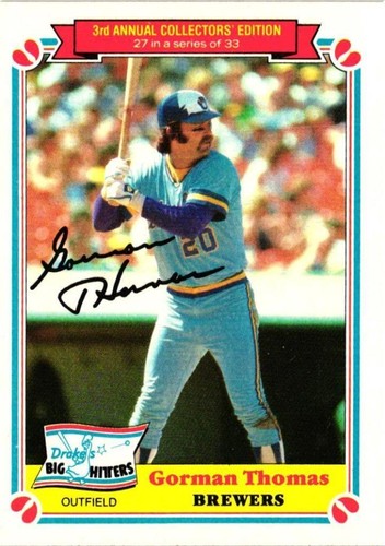 GORMAN THOMAS 1983 Drakes #27 $1 Items MUST Buy 2 to Qualify B18R3S30P3 ...