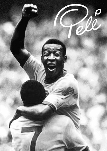 PELE BRAZIL FOOTBALL CLASSIC VINTAGE POSTER PICTURE PRINT Sizes A5 to ...