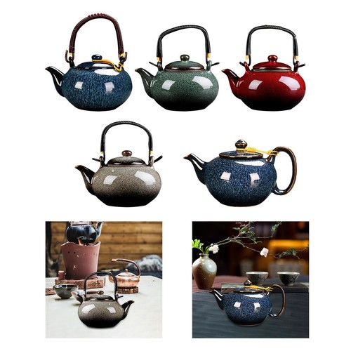 Ceramic Teapot Ceramic Kettle Tea Dispenser Traditional Porcelain Tea ...