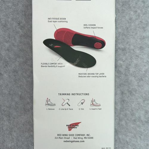 New Red Wing Shoes Anti Fatigue Orthotic Footbeds Shoe Inserts Mens 9 ...