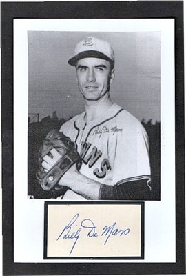 1950/51 BILLY DeMARS ST. LOUIS BROWNS 4x6 AUTOGRAPHED CUT W/ PHOTO-(d ...