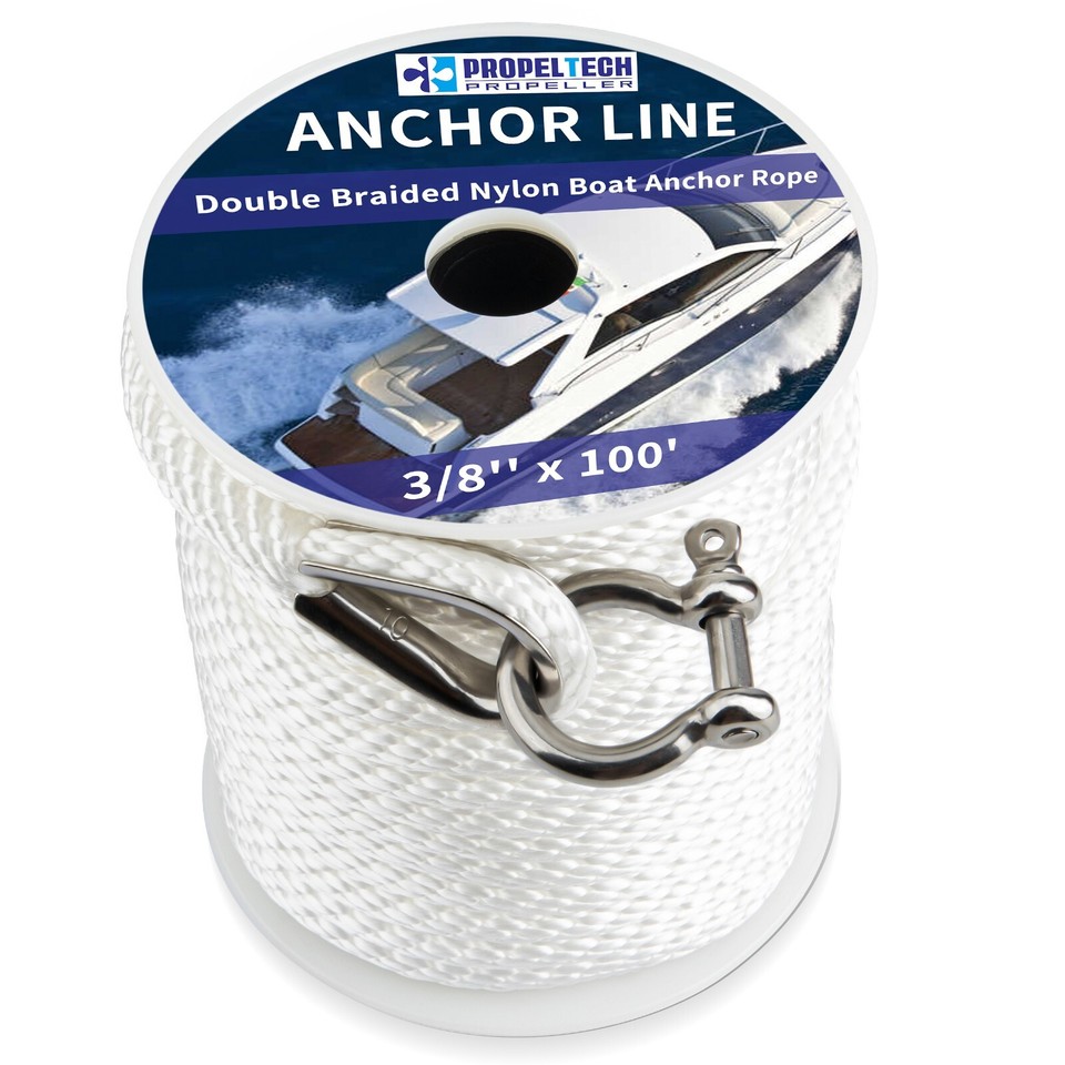 Anchor Rope Braided Anchor Line 3/8Inch 100 FT Premium Solid Braid MFP ...