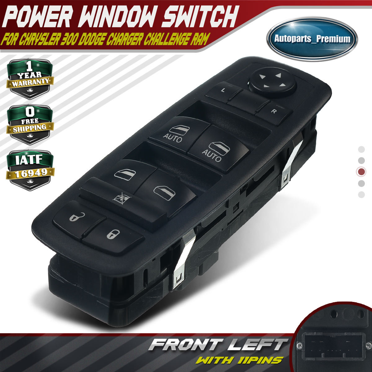 Power Master Window Switch for Chrysler Dodge Charger Ram 1500 2500 ...