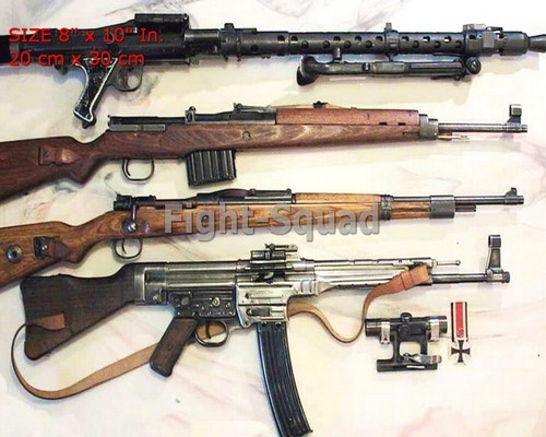 WW2 Photo German Famous Guns MG34 G43 Mauser 98 K STG44 ZF 41 3846 ...