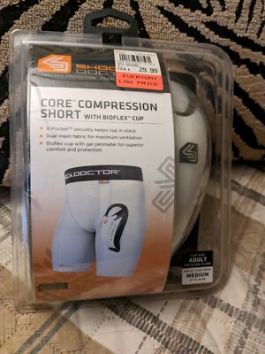 Shock Doctor Core Compression Shorts with Bio-Flex Athletic Cup. Size M. New! | eBay