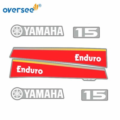 Top Cowling Sticker Kit 15HP For Yamaha Outboard Motor 15HP 2 Stroke ...