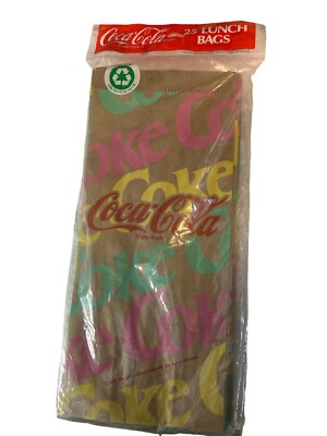 Vintage Coca-Cola Lunch Bags Classic Coke Bottle Design 1991 Made In ...