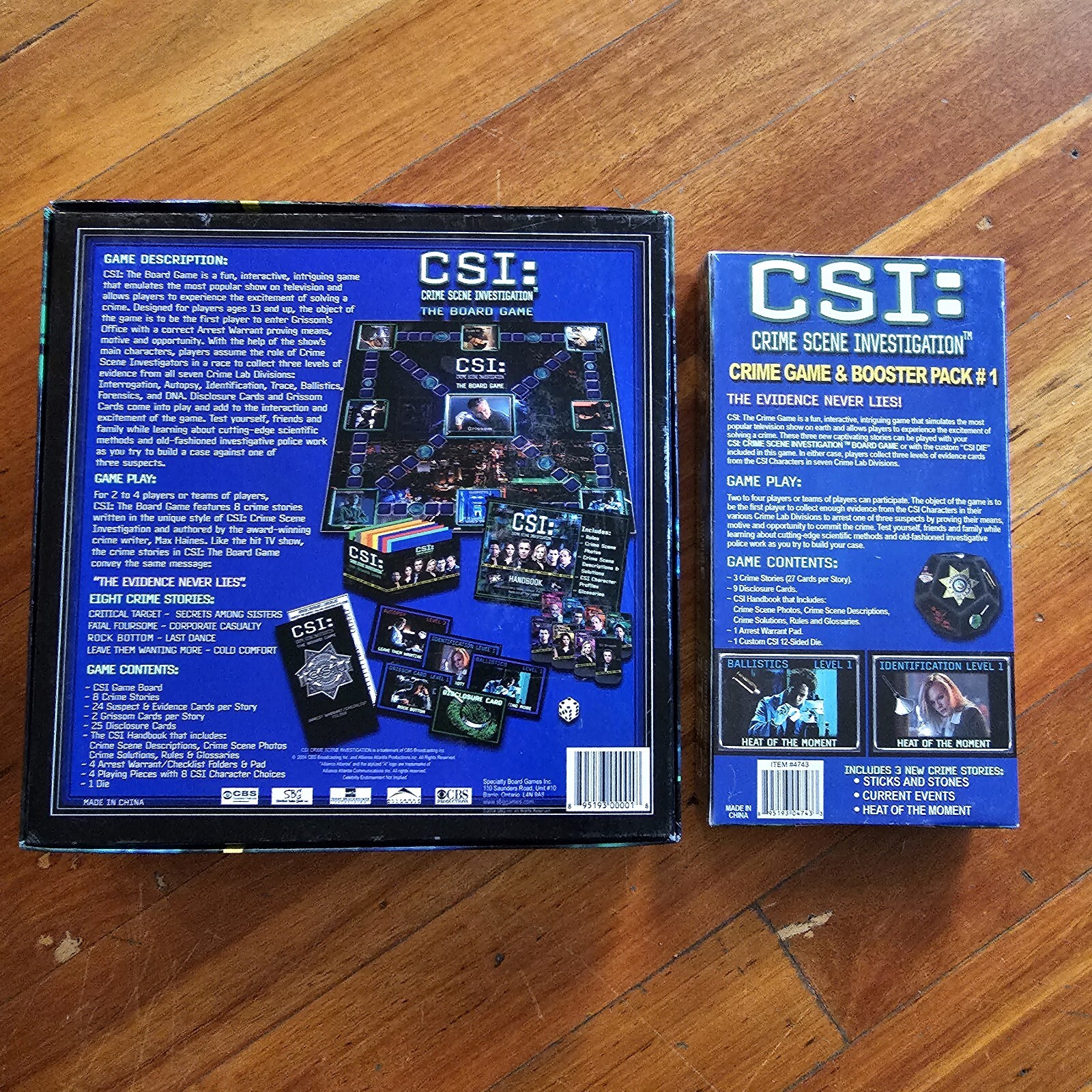 CSI Board Game + Sealed Expansion - Crime Scene Investigation Complete ...