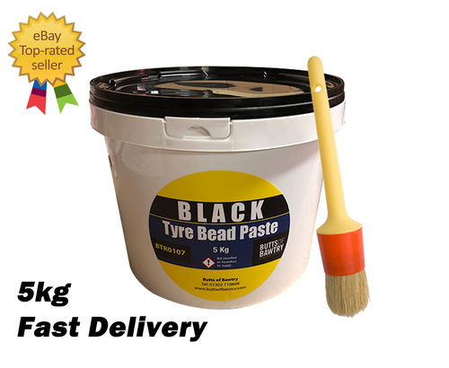 BLACK TYRE MOUNTING PASTE 5KG & FREE BRUSH PREMIUM LUBE / SOAP TYRE CHANGER | eBay