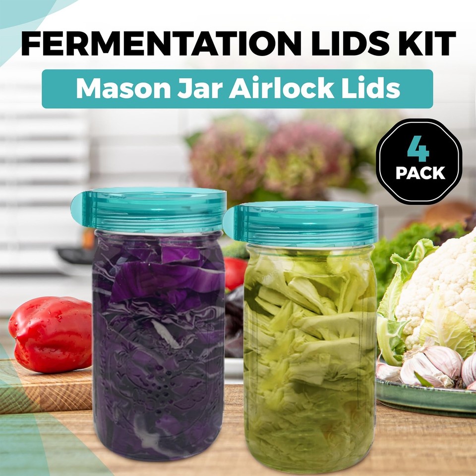 Fermentation Lids Refill Pack, Mason Jar Airlock Lid Kit, Fermenting ...