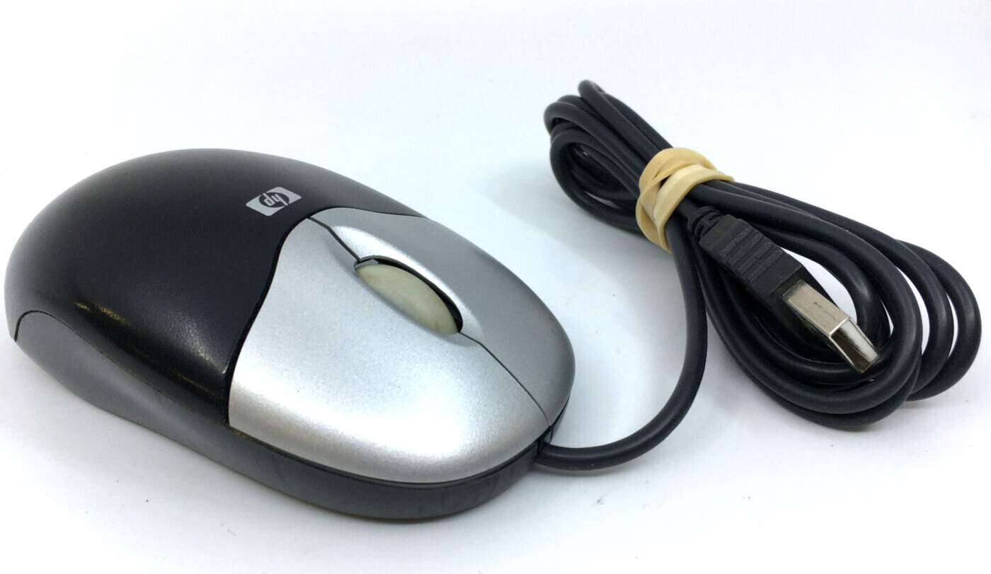 Lot of 15 Genuine HP 265986-011 Optical Mouse Black Wired USB 2 Button ...