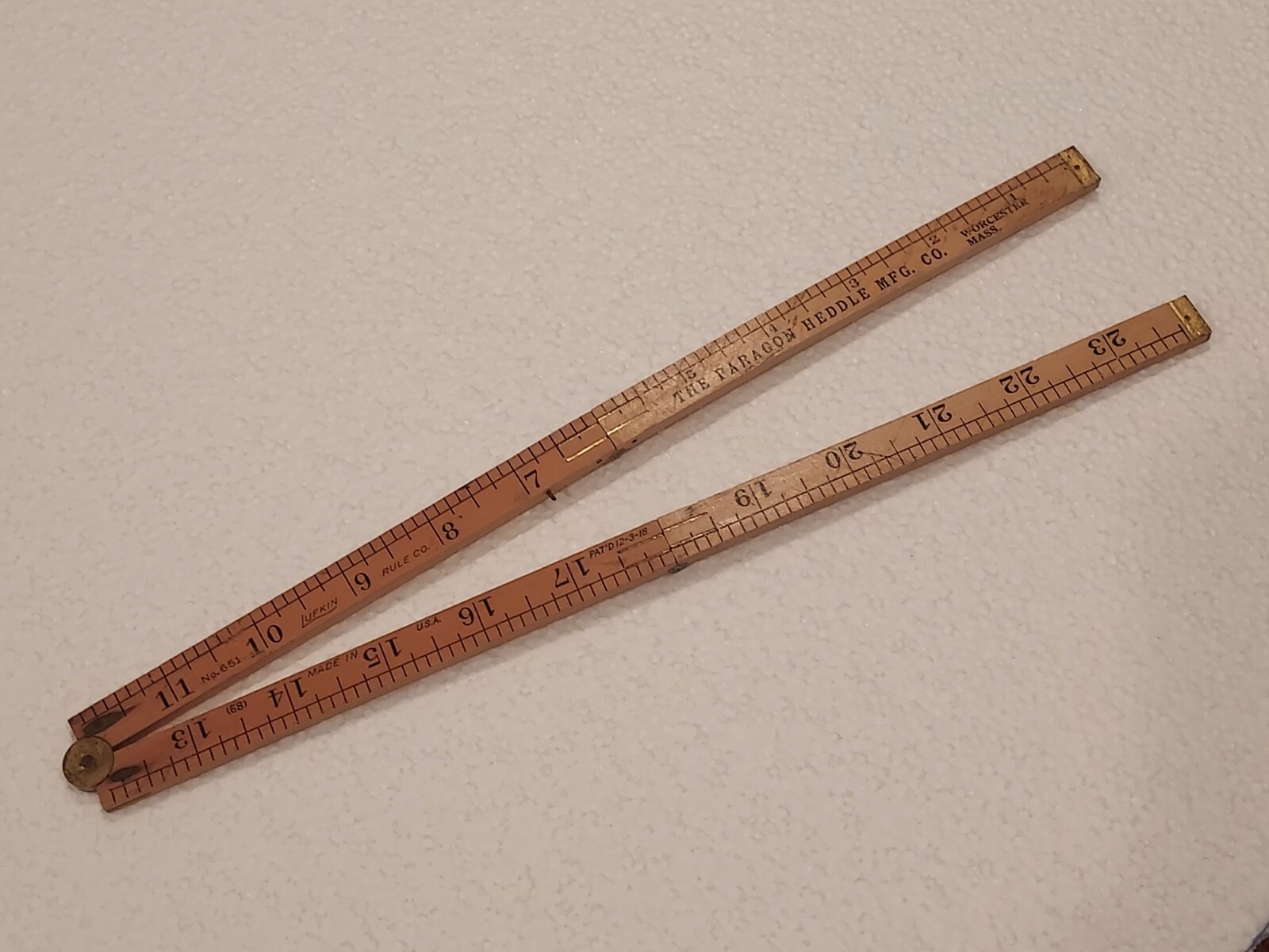 Vintage Lufkin rule co. #651 4 fold ruler good condition advertisement ...