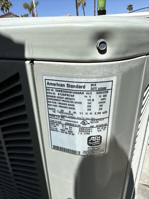 2 ton r 22 System American standard heat pump | eBay