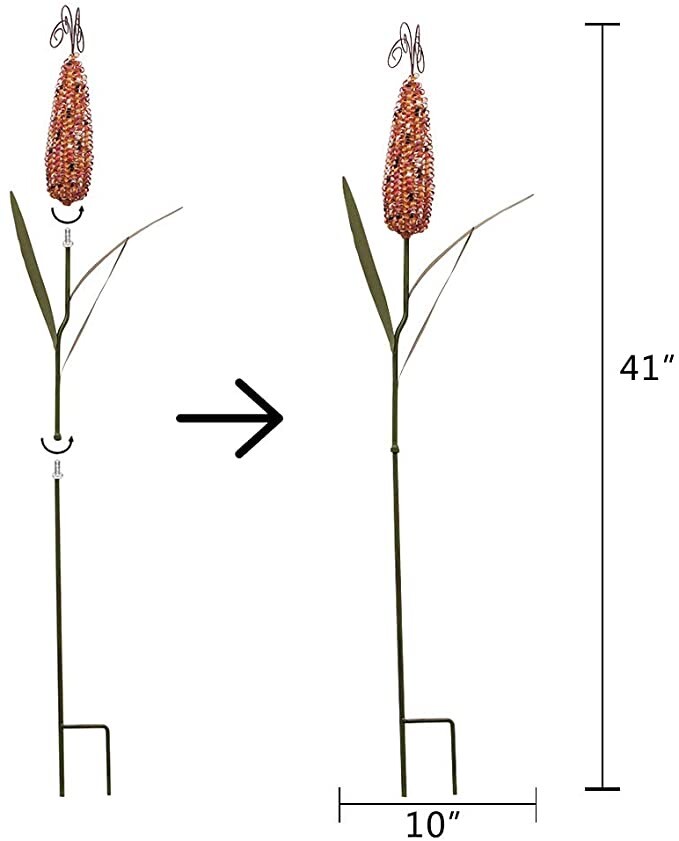 Metal Autumn Harvest Corn Stake Decoration, Decorative Yard Lawn Garden ...