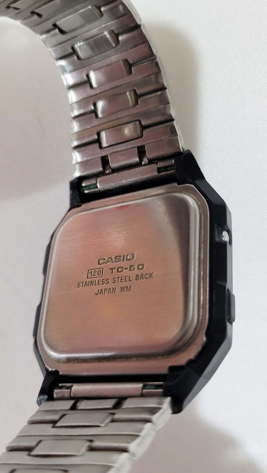 Vintage working Casio TC-50 watch Touch Screen Calculator 1984 w ...