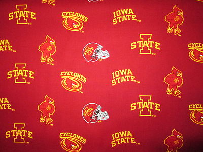 IOWA STATE CYCLONES OVERALL COTTON FABRIC FQ | eBay