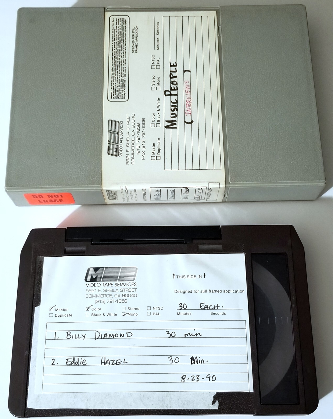 EDDIE HAZEL 1990 INTERVIEW MASTER VIDEO TAPE U MATIC SOUL P FUNK GUITAR ...