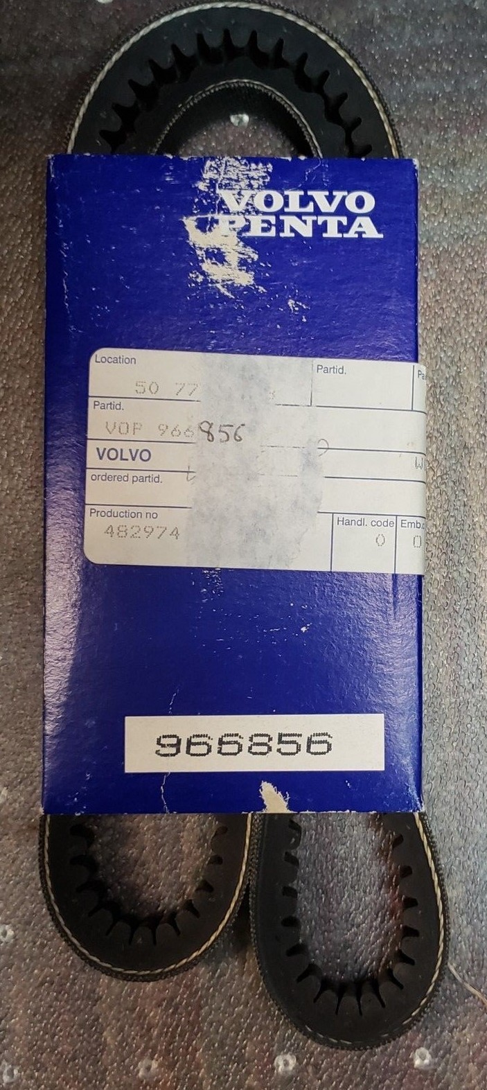 Volvo V-belt P/N 966856- OEM NOS New Old Stock | eBay