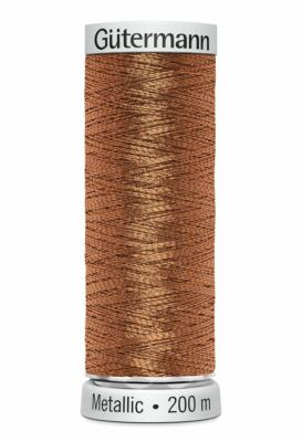 Gutermann Metallic Machine Embroidery Thread, 200m, Colour 7011 COPPER ...