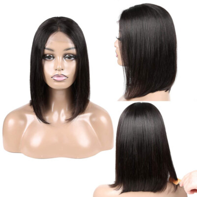 Reaktack 12 inch straight center part 4x4 lace front dark brown real ...