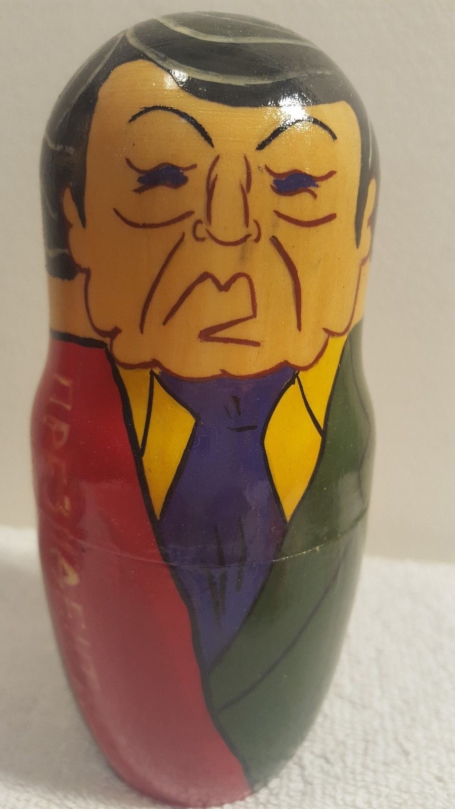 VTG Soviet Nesting Dolls Painted Wooden Communist Leaders Russian Five ...