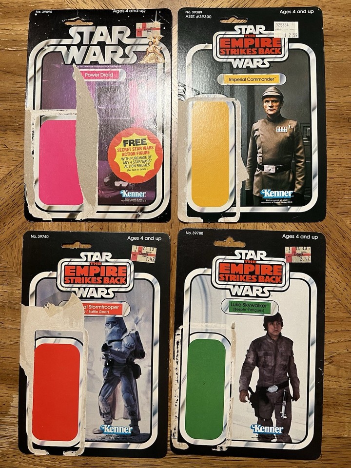 Star Wars Vintage Cardback Lot Of 18 ESB ROTJ 21 32 41 65 77 Backs Card ...