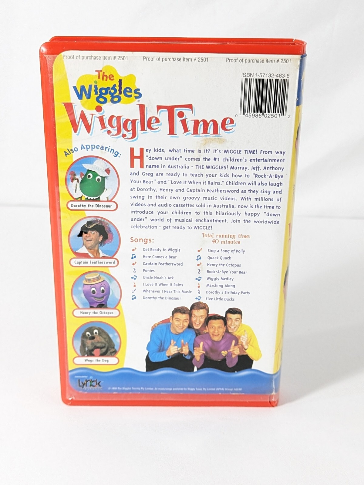 The Wiggles: Wiggle Time VHS 2000 Red Clam Shell Greg Jeff Anthony ...