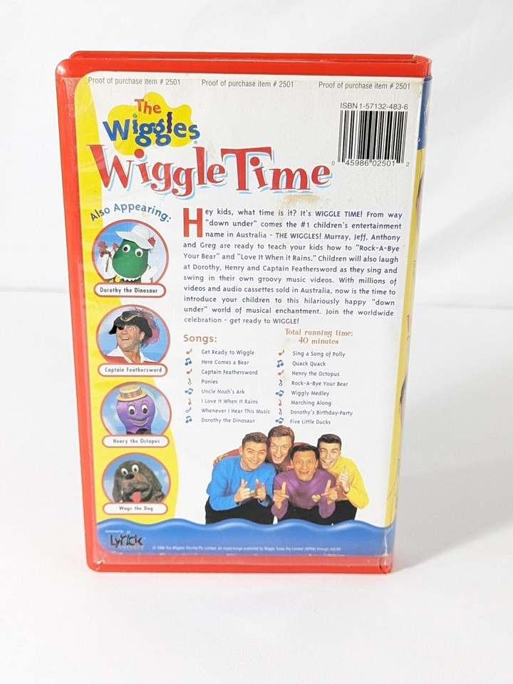 The Wiggles: Wiggle Time VHS 2000 Red Clam Shell Greg Jeff Anthony ...
