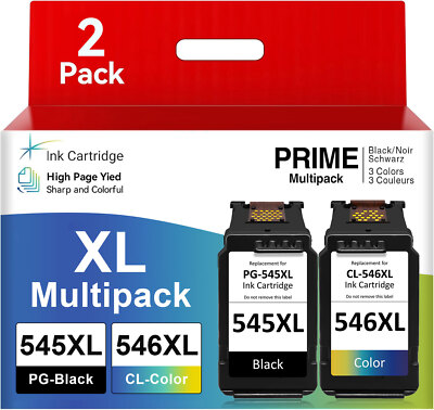 Ink Cartridges PG-545 XL CL-546 XL for Canon Pixma TS3150 TS3450 TR4550 ...