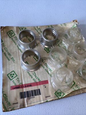 1-1/2 in. 14RMP Recessless Ferrule 316L Sanitary Clamp End Fitting Tri ...