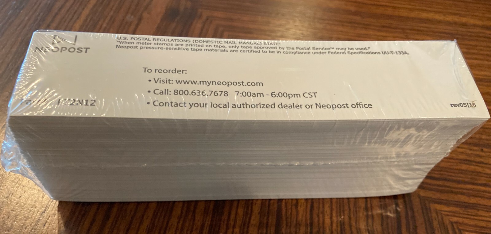 NEOPOST Meter Approved Tape Strips 300 Count Single Labels Part# PT2N12 ...